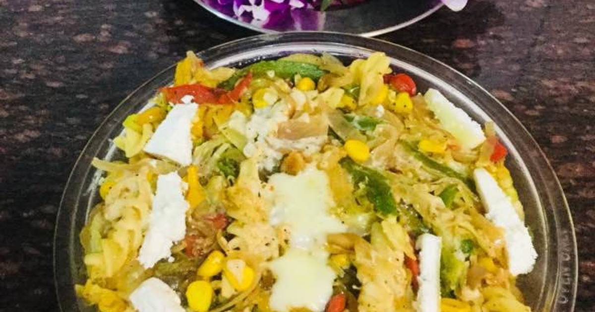 Cheesy Vegetables Pasta Recipe by Sadhana Mohindra - Cookpad