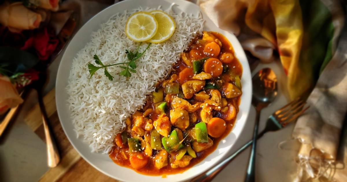 Orange Sizzling Chicken Recipe by Aamna Saad - Cookpad