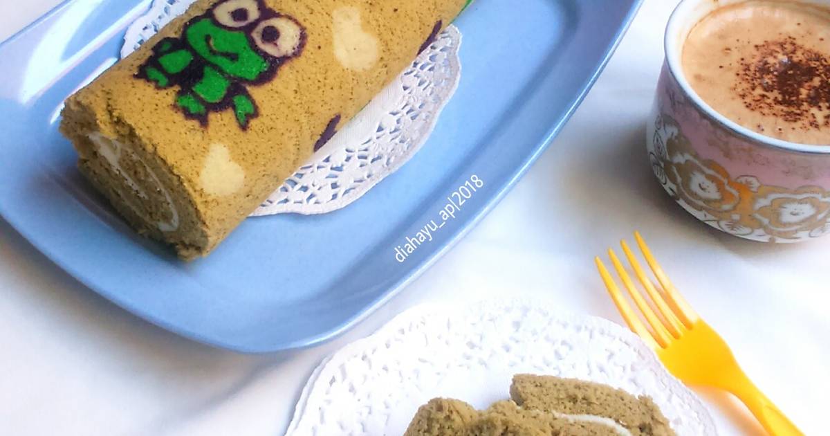 Resep Japanese Matcha Roll Cake oleh Diah Ayu AP - Cookpad