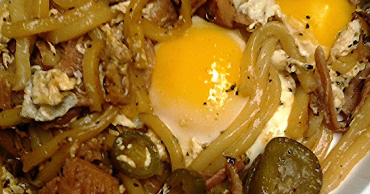 Ham, Eggs And Udon Noodles Recipe By Skunkmonkey101