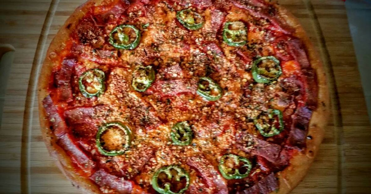 Homemade Jalapeño And Pepperoni Bacon Pizza Recipe By Lamo's Kitchen