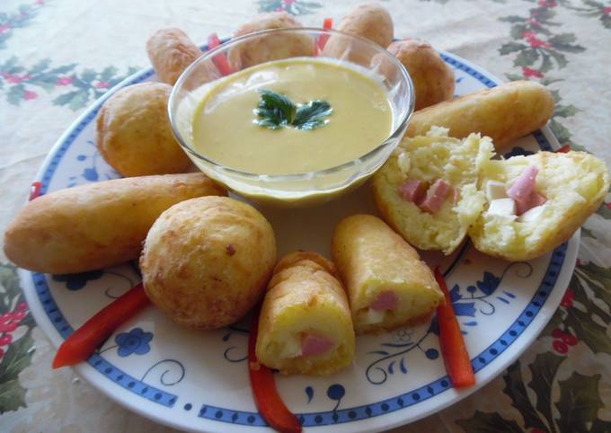 Yuquitas rellenas | Estilo James Salaz Receta de James Salaz- Cookpad