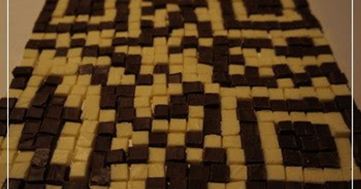 QR Code In Chocolate Squares Recipe by cookpad.japan