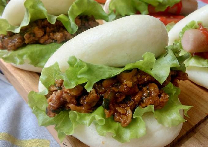 Resep 48. Steamed Bao Buns/Pao Kempit /Sandwich Pao/Bakpao Sandwich ...