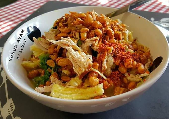 Resep Bubur ayam kuah kuning oleh Eldah - Cookpad