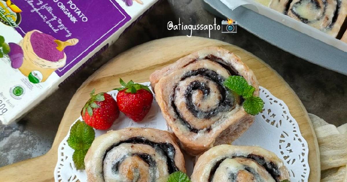 Resep Hungarian Choco Roll with Purple Powder (622) oleh Ati Agus Sapto ...