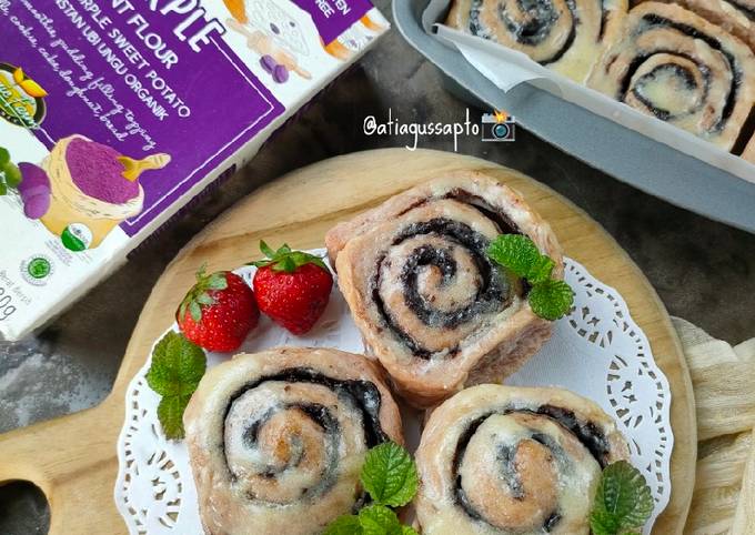 Resep Hungarian Choco Roll with Purple Powder (622) oleh Ati Agus Sapto ...