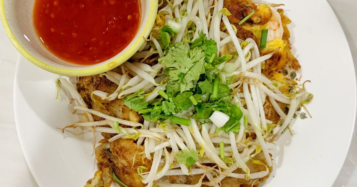 Easy Thai Mussel Pancake (Hoy Tod) Recipe By เชฟกระทะสีฟ้า