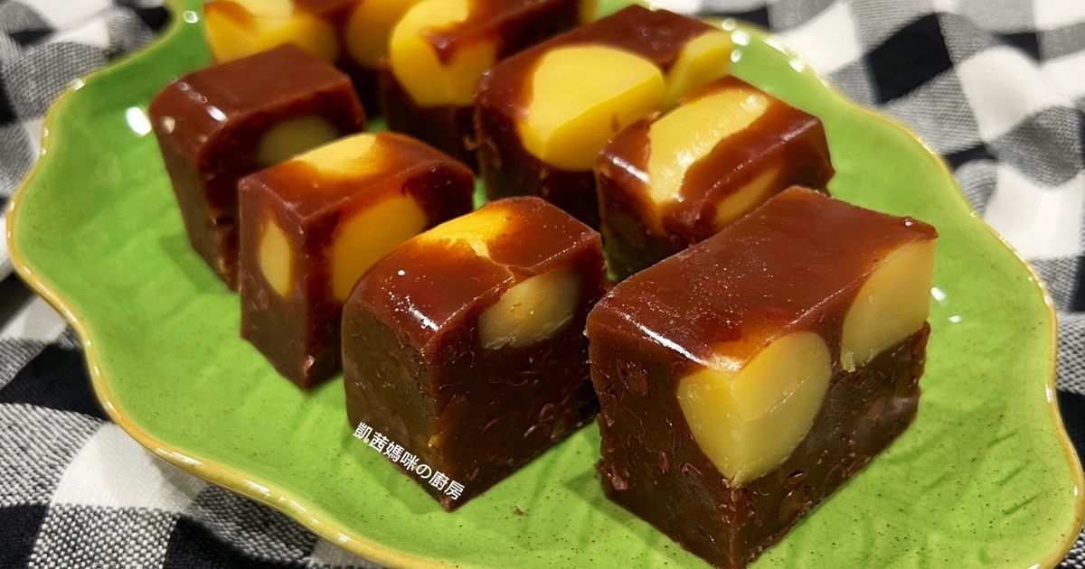 Japanese Chestnut Red Bean Yokan Recipe By 凱茜媽咪の廚房