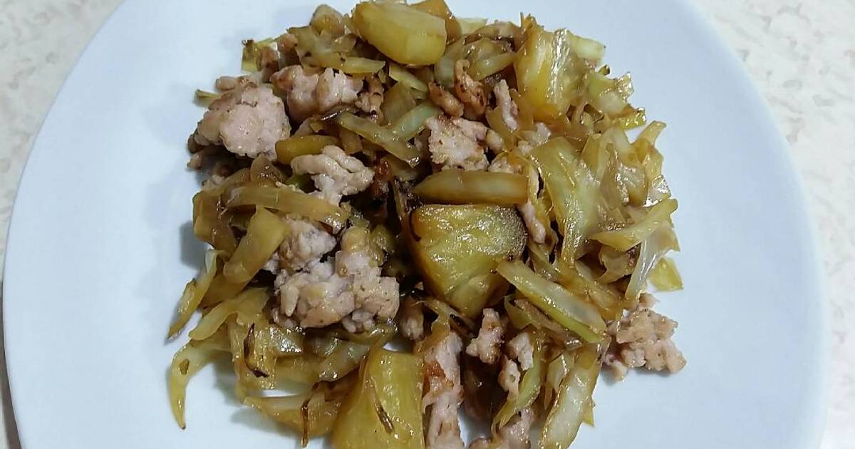 Salteado de repollo con carne de pollo Receta de Mari Carmen Santiago ...