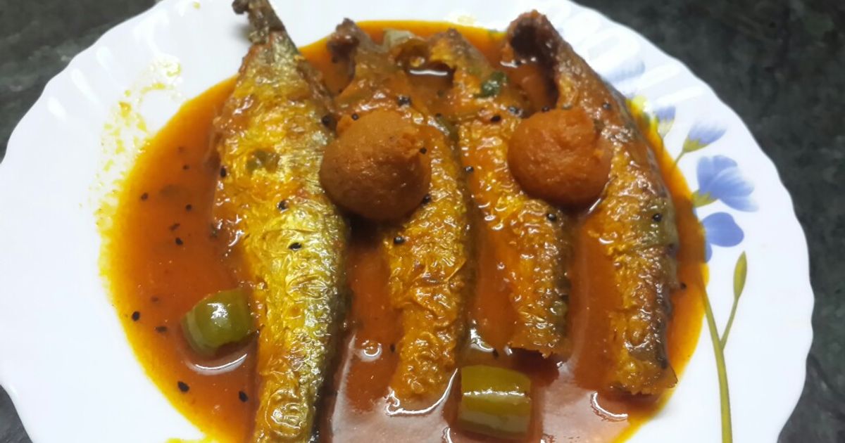 Bacha Maacher Tel Bori Jhol...(Bacha Fish Cooked With Vadi) Recipe by ...