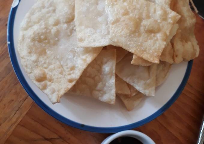Wantán frito Receta de Alejandra Santander- Cookpad