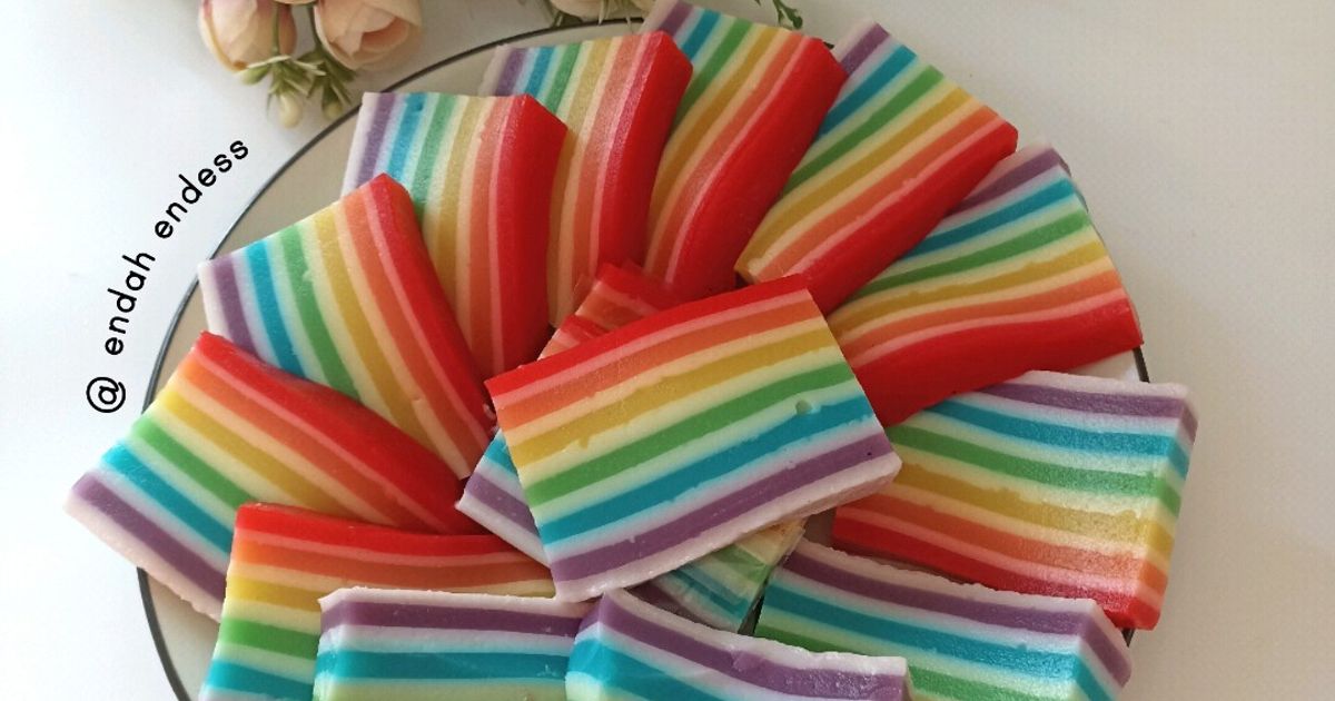 33 resep kue rainbow pepe enak dan mudah - Cookpad