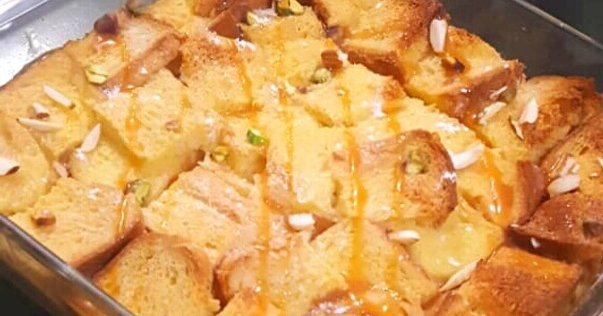 BREAD PUDDING 😋 Recipe by Wajiha Nadim - Cookpad