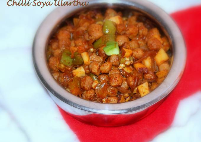 Chilli Soya Ularthu Recipe by Kitchensnippets - Cookpad