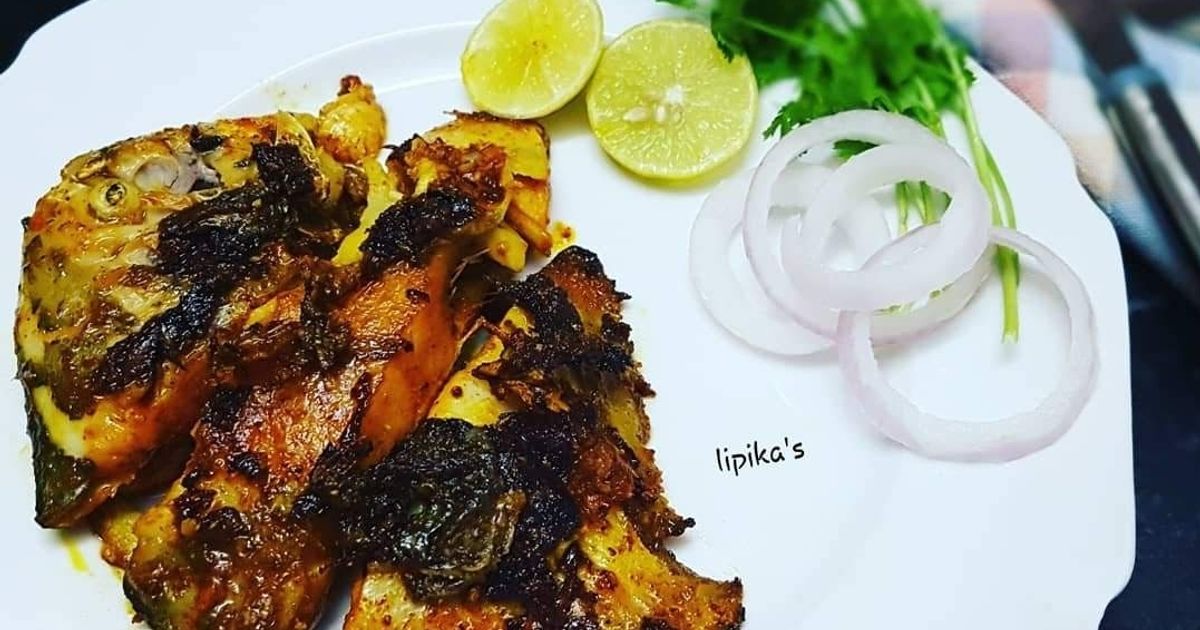 Masala Grilled Pomfret Fish Recipe by Lipika Dalai - Cookpad