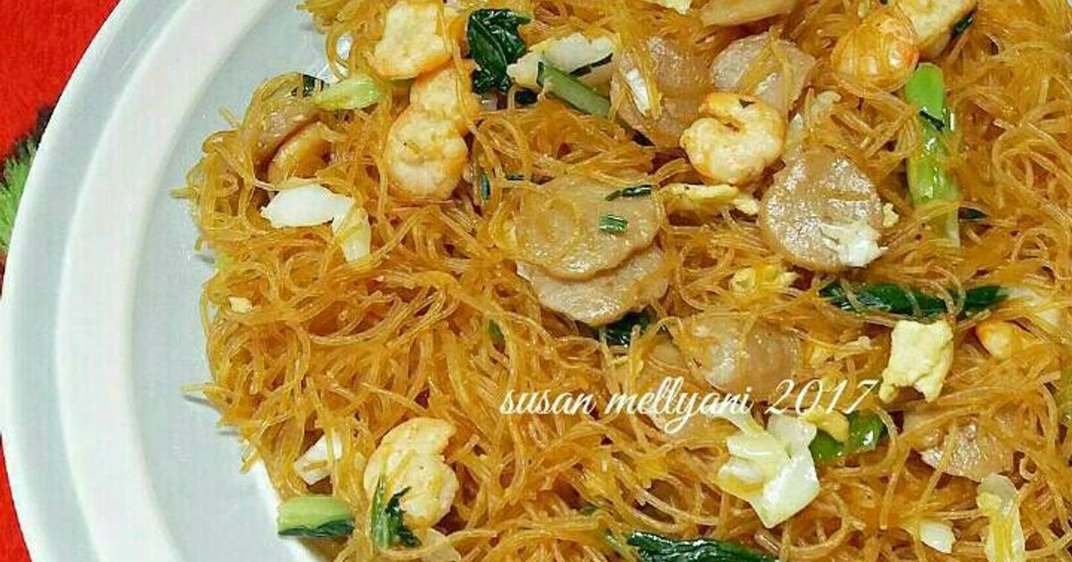 Resep bihun goreng sayur wortel sawi hijau rumahan enak dan mudah - Cookpad