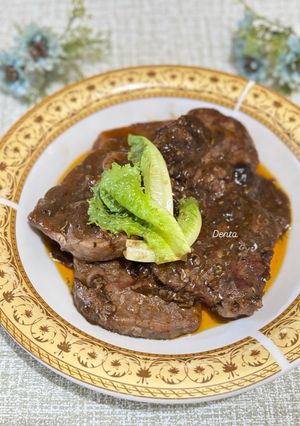 Resep 225. Beef Steak With Mushroom And Blackpaper Sauce oleh desika ...