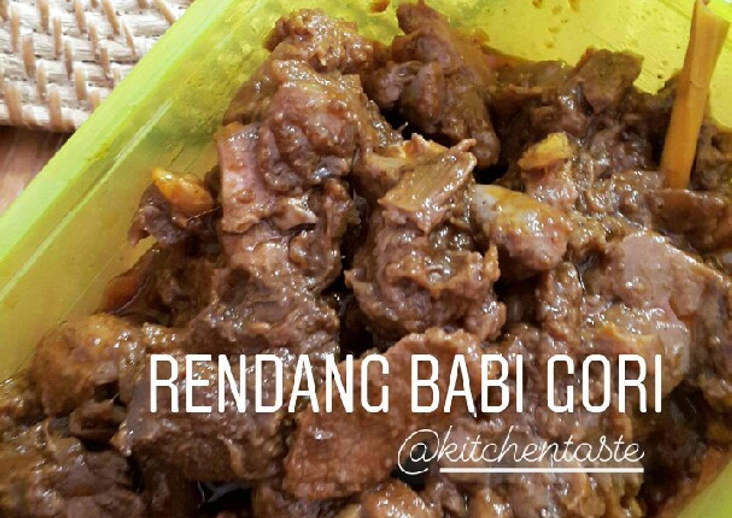 Resep RENDANG BABI GORI / SAYUR NANGKA oleh Kitchentaste - Cookpad