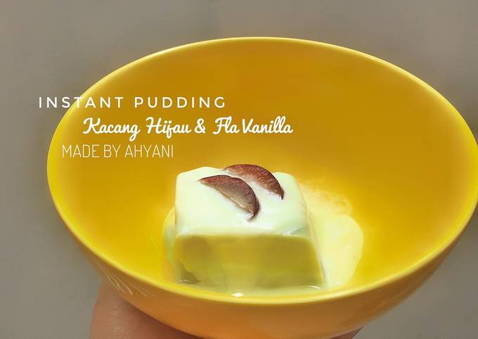 Resep Pudding Instan Kacang Hijau + Fla Vanilla oleh Ahyani yani - Cookpad