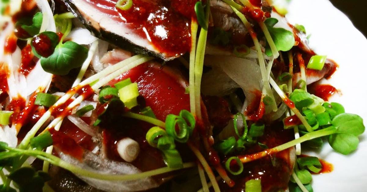 Seared Bonito and Green Onion Salad with Korean All-Purpose Seasoning ...