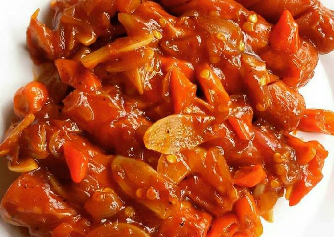 Resep Sosis saus BBQ (ala-ala) oleh gressa audrina - Cookpad
