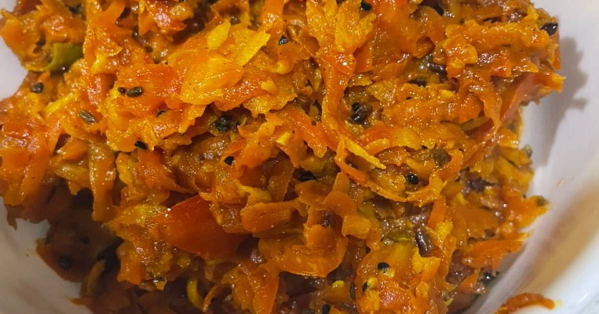 Gazar ki sabji Recipe by anita mehrotra - Cookpad