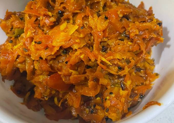 Gazar ki sabji Recipe by anita mehrotra - Cookpad