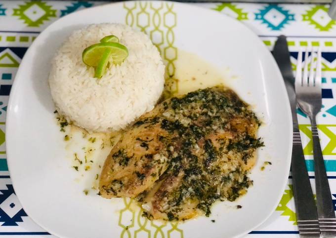 Filete de pescado al ajillo Receta de Ingrid Sánchez- Cookpad