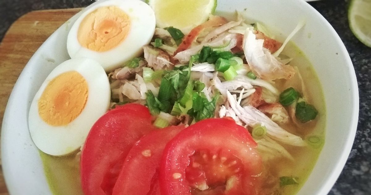 Soto Ayam (Yellow Chicken Clear Soup) Recipe by Riska Mustika - Cookpad