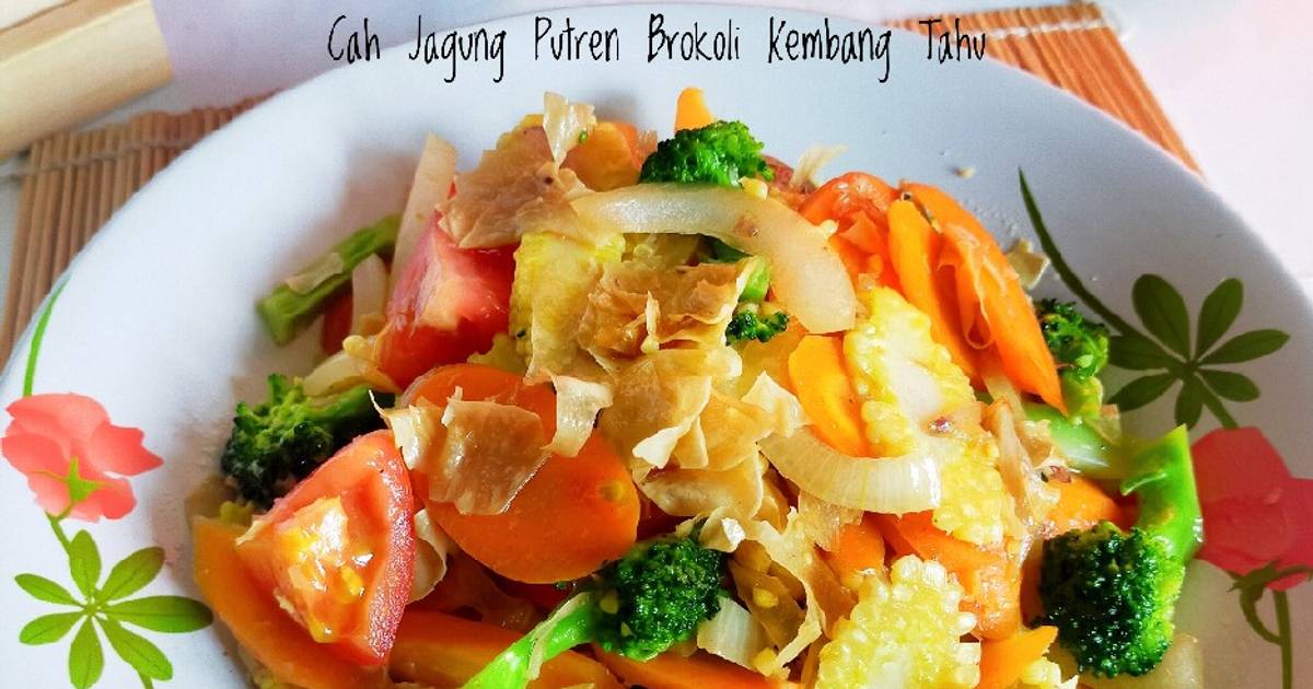 Resep Cah Jagung Putren Brokoli Kembang Tahu oleh Chiensyn Kuliner ...