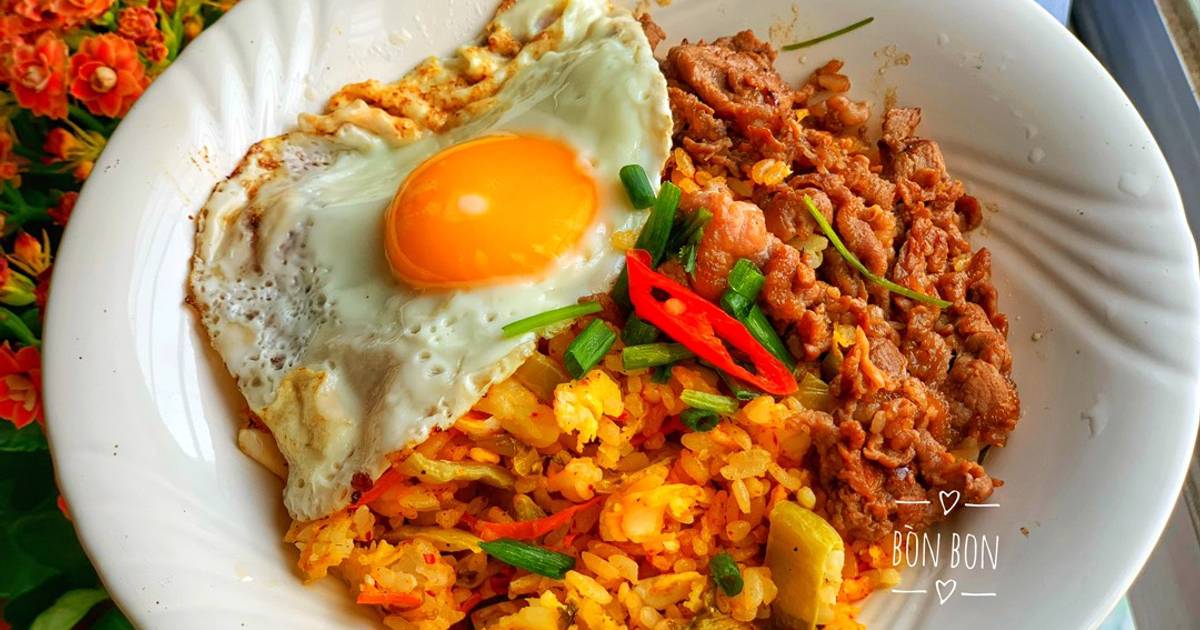Cách Làm Món Cơm Chiên Bò Kim Chi của Bòn Bon - Cookpad