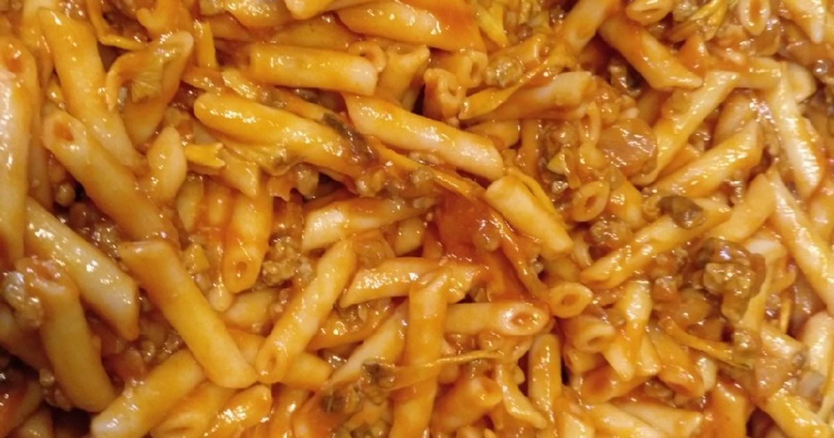 Macarrones Con Carne Y Setas Receta de Juan T.