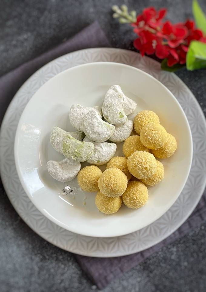 Resep Putri Salju Pandan & Coconut Balls Cookies dari 1 Adonan Kue ...