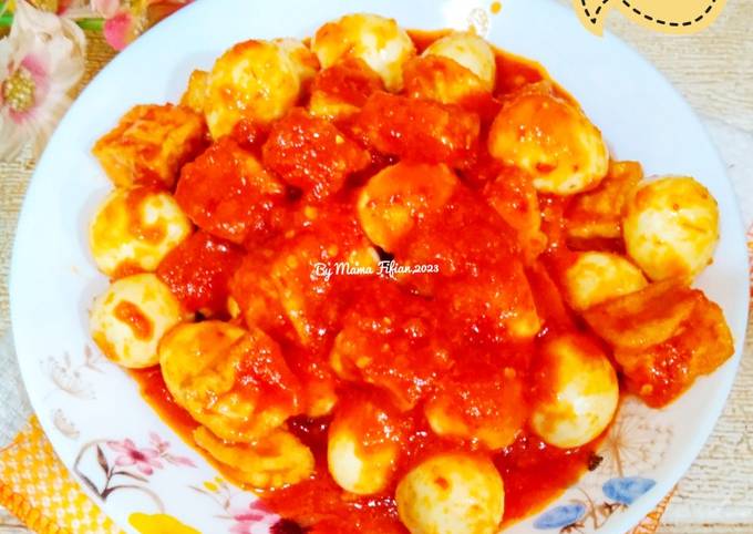 Resep Balado Tahu Telur Puyuh oleh Lanjarsih/Mama Fifian ( MasakanRumahan) - Cookpad