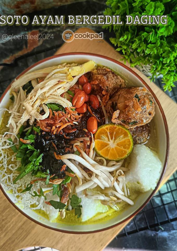 Resipi SoTo Ayam Bergedil Daging oleh Q'leenalee's Kitchen - Cookpad