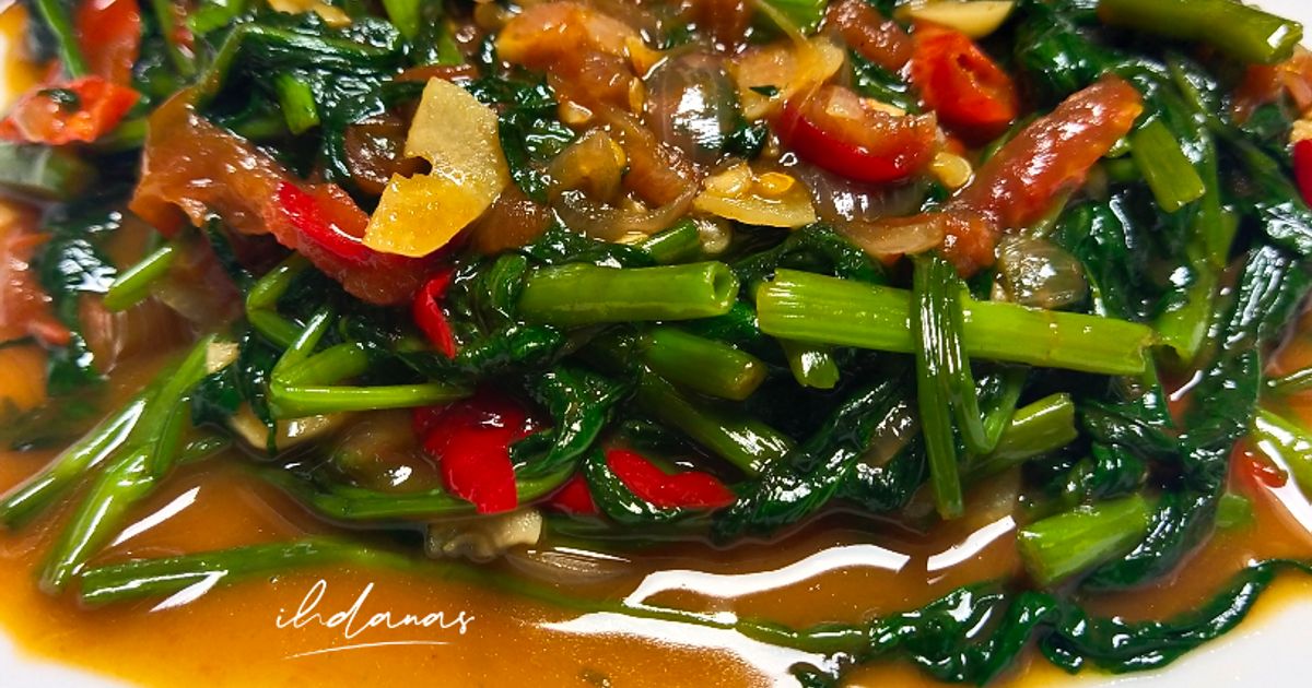 Resep tips oseng kangkung hijau rumahan enak dan mudah - Cookpad