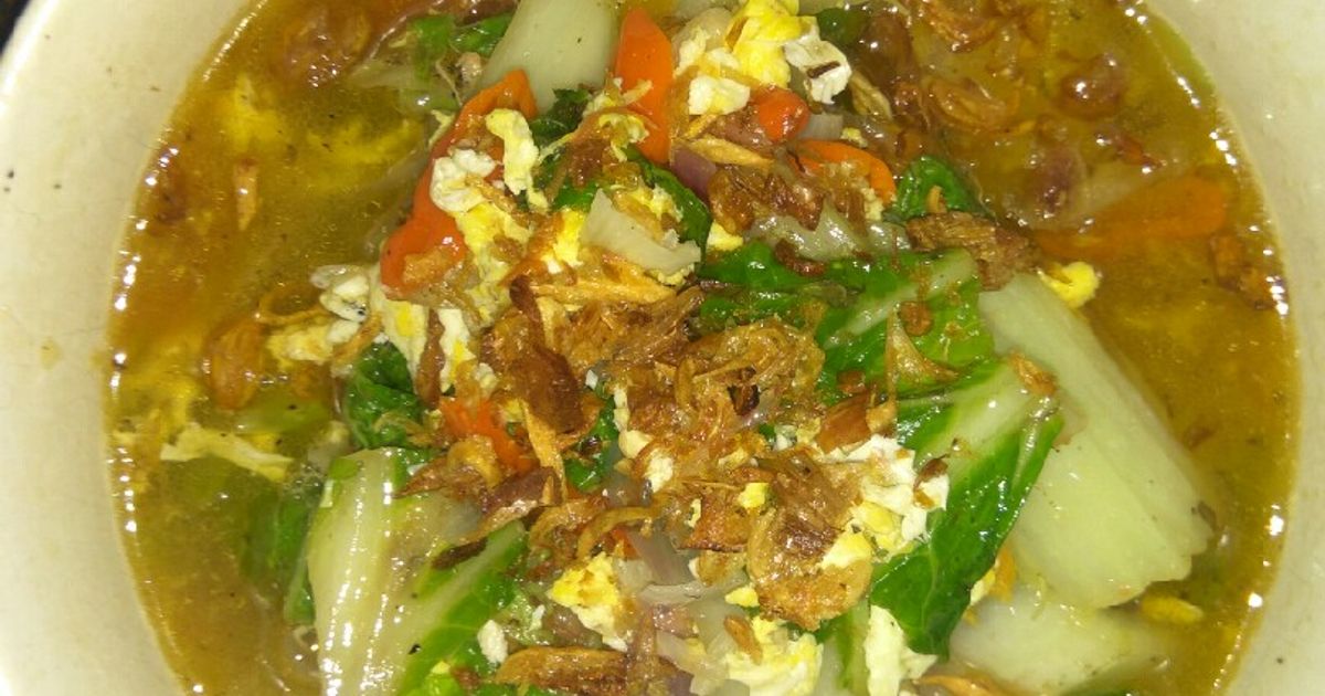 Resep sawi orek telur rumahan enak dan mudah - Cookpad