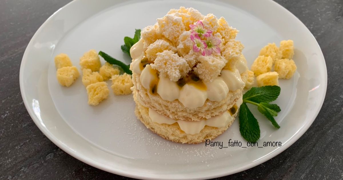 Ricetta Mini Cake Mimosa, Namelaka Al Limone E Passion Fruit di Pamy ...