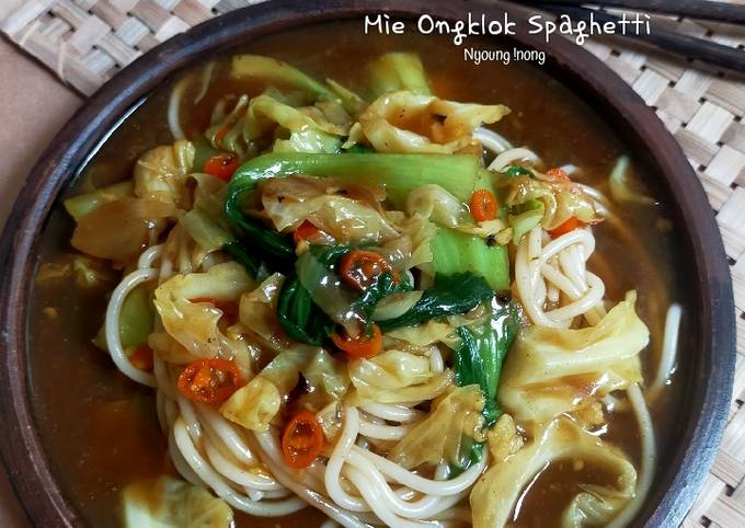 Resep Mie Ongklok Spaghetti oleh Ika Mahendra Moenif - Cookpad
