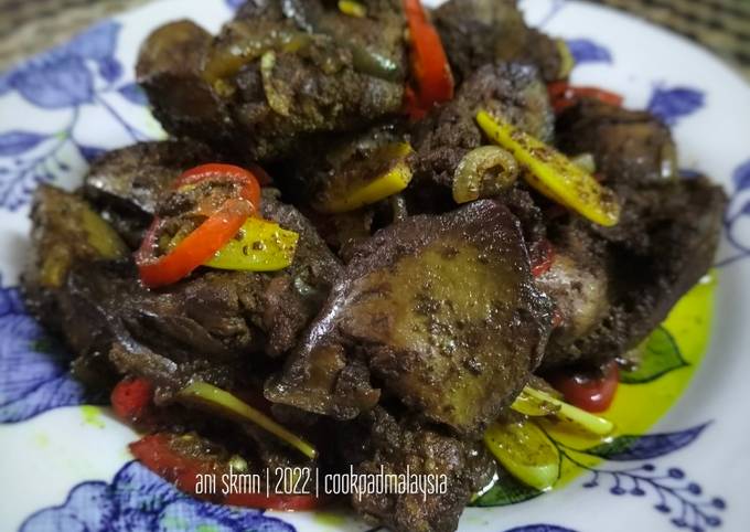 Resipi Hati Ayam Goreng Kunyit oleh ani skmn - Cookpad