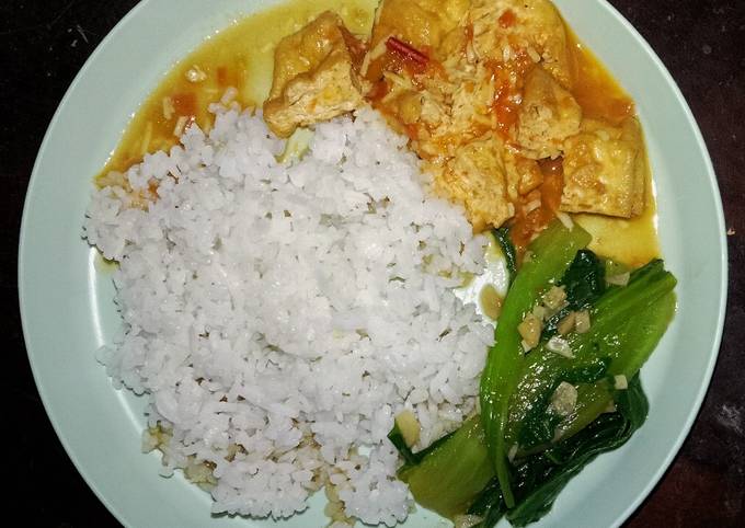 Resep Menu anak +2 y.o (Pakcoy bawang putih & tahu cina saus tiram ...