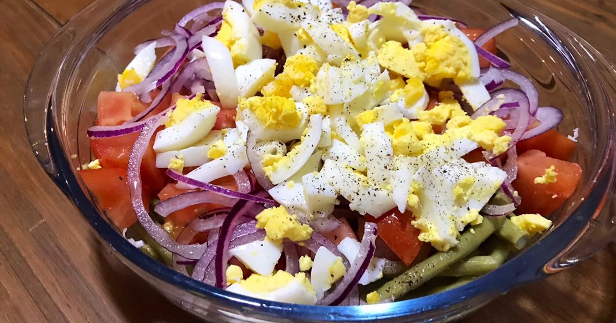 Ensalada de chaucha tomate y cebolla - 24 recetas caseras- Cookpad