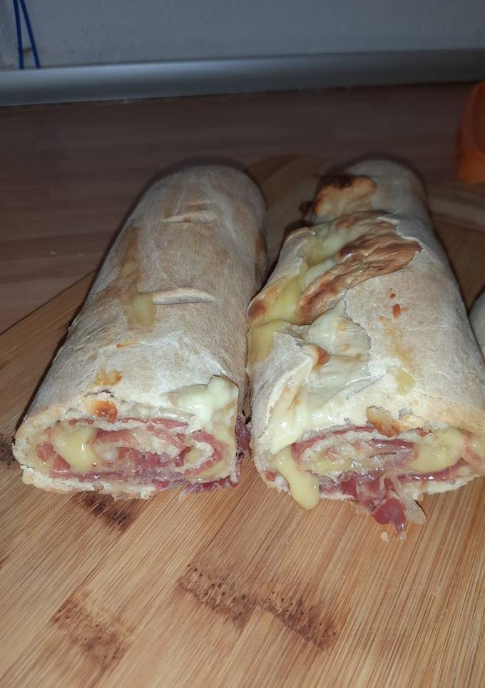 Pan relleno de jamón y queso Receta de CocinaConMoly- Cookpad