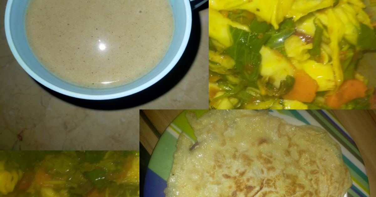 Pap + Vegetable Soup And Egg Recipe by Light Of The Heart - Cookpad