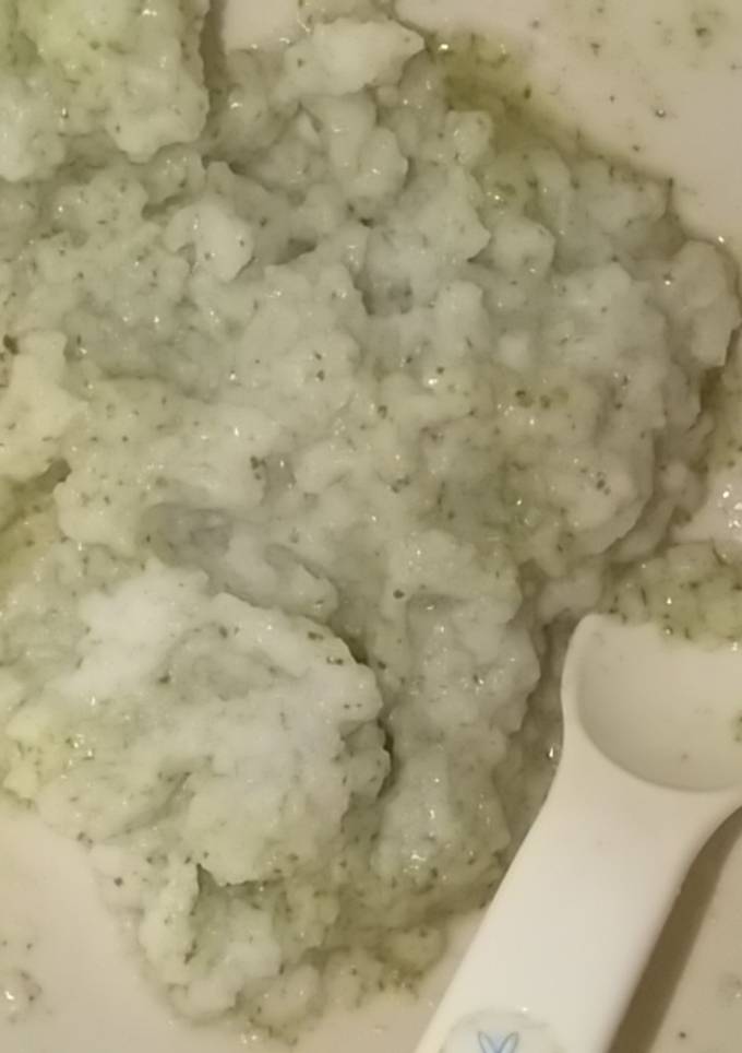 Resep Bubur saring nasi dan sayur asem kacang panjang #Mpasi oleh dina ...