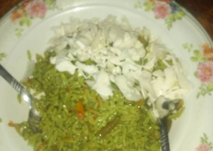 Coloured jollop rice with cabbage Recipe by Muhammed Jamiu Hussena ...
