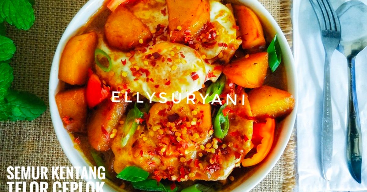 Resep kentang telor ceplok rumahan enak dan mudah - Cookpad