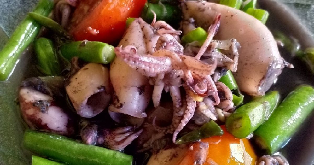 Resep Cumi Kuah Buncis oleh reski reski - Cookpad