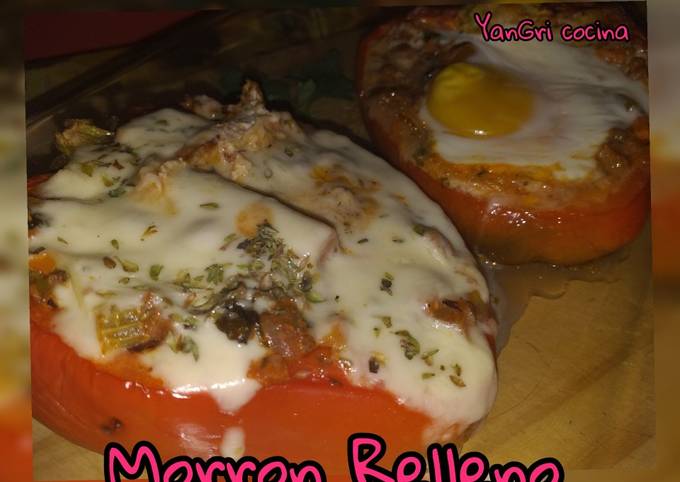 Morrón relleno Receta de YANGRI "COCINA"( GRI M)- Cookpad